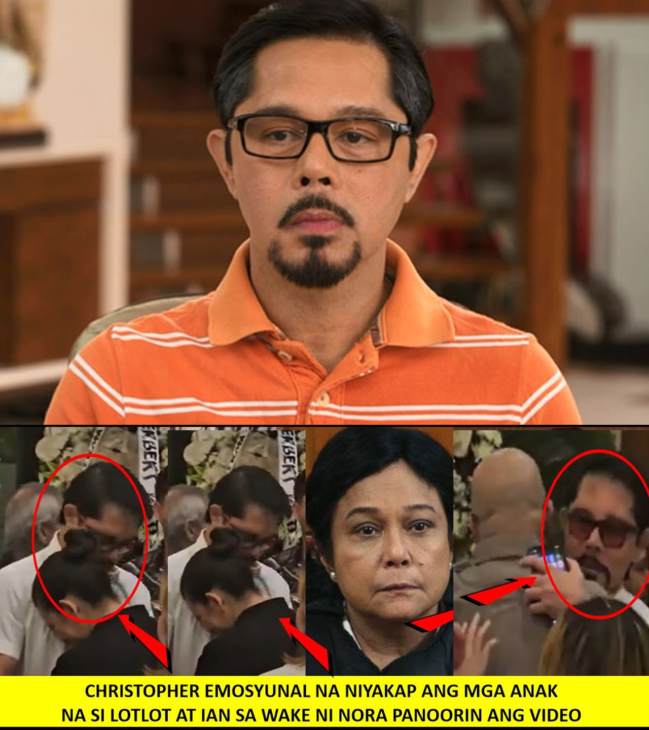 Tears at the Wake: Christopher De Leon Breaks Down, Niyakap sina Lotlot ...