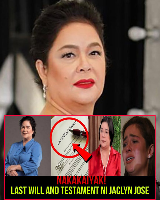Heartbreaking farewell: Jaclyn Jose's emotional last will and testament ...