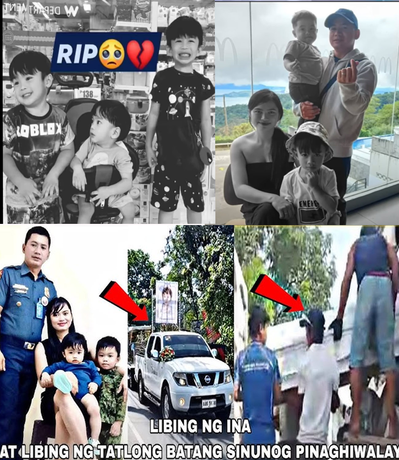 A Father Torn Apart: Burial of Wife and Three Children Burned in Fire ...