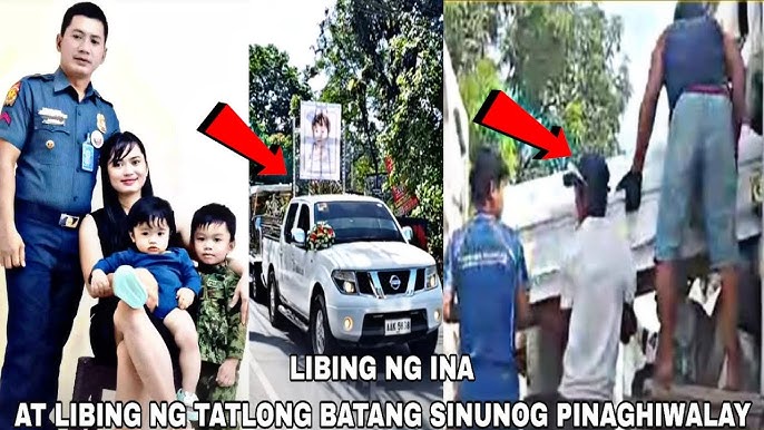 LIBING NG INA AT LIBING NG TATLONG ANAK NA SlNUNOG PINAGHlWALAY NG KANILANG AMA,NAKAKADUROG NG ...