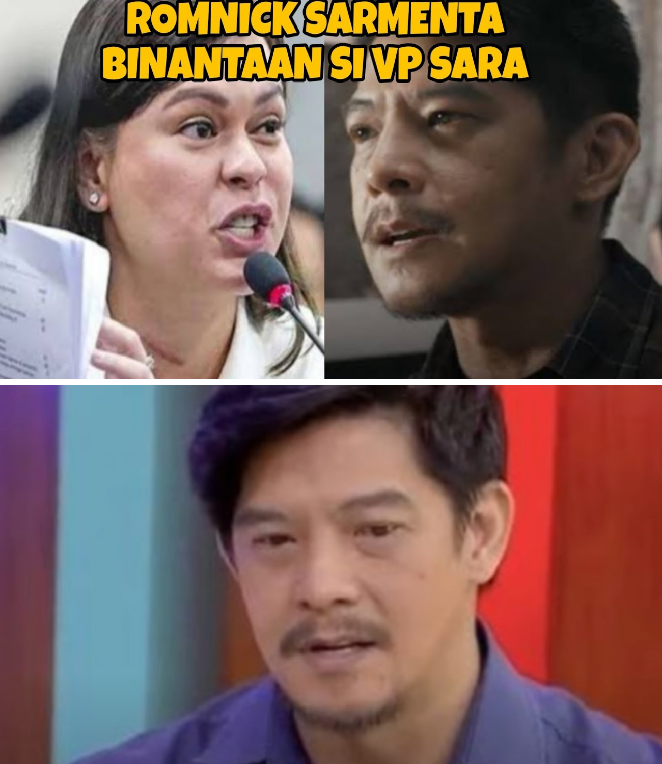 ROMNICK SARMENTA UNLEASHES FURY ON VP SARA DUTERTE ‘We Will Not Be Silent!’ – Veteran Actor ...