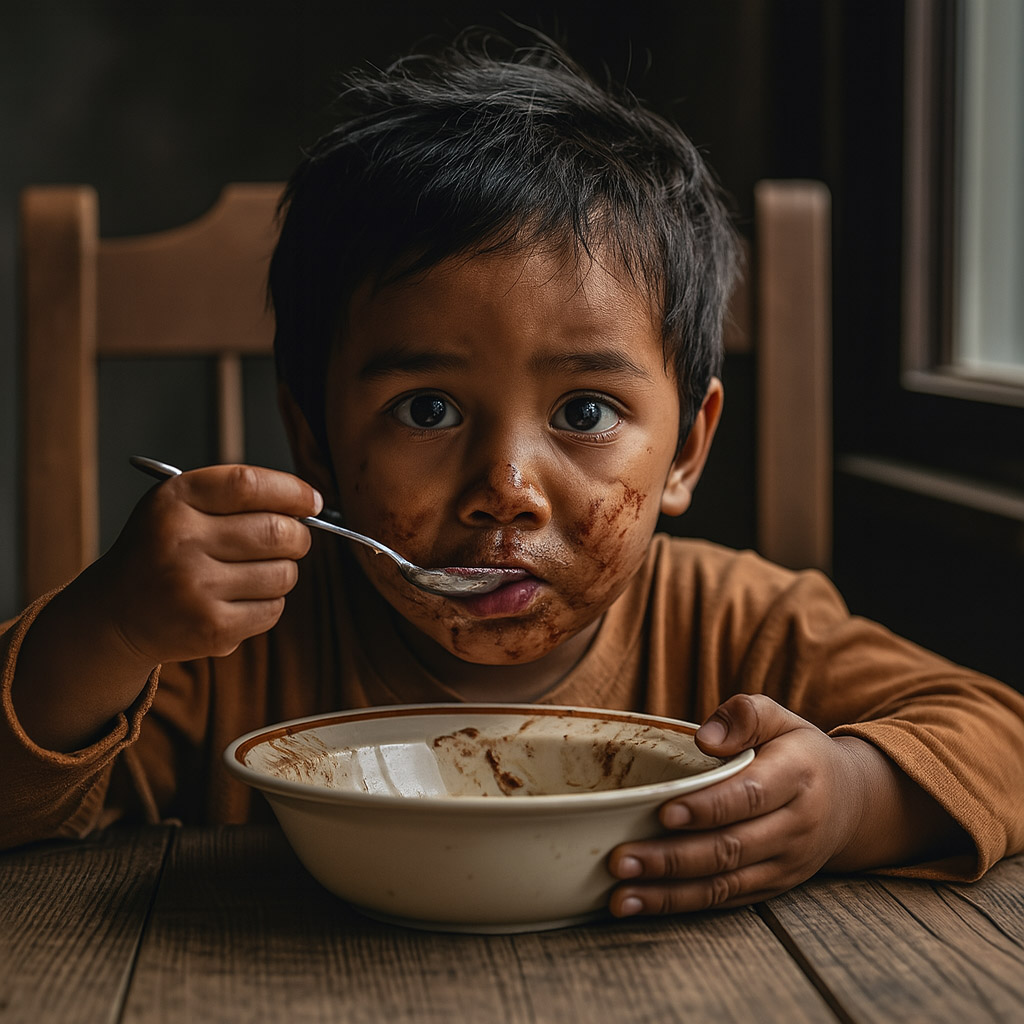 Ang isang katulong ay nagdadala ng isang mainit na pagkain mula sa ...