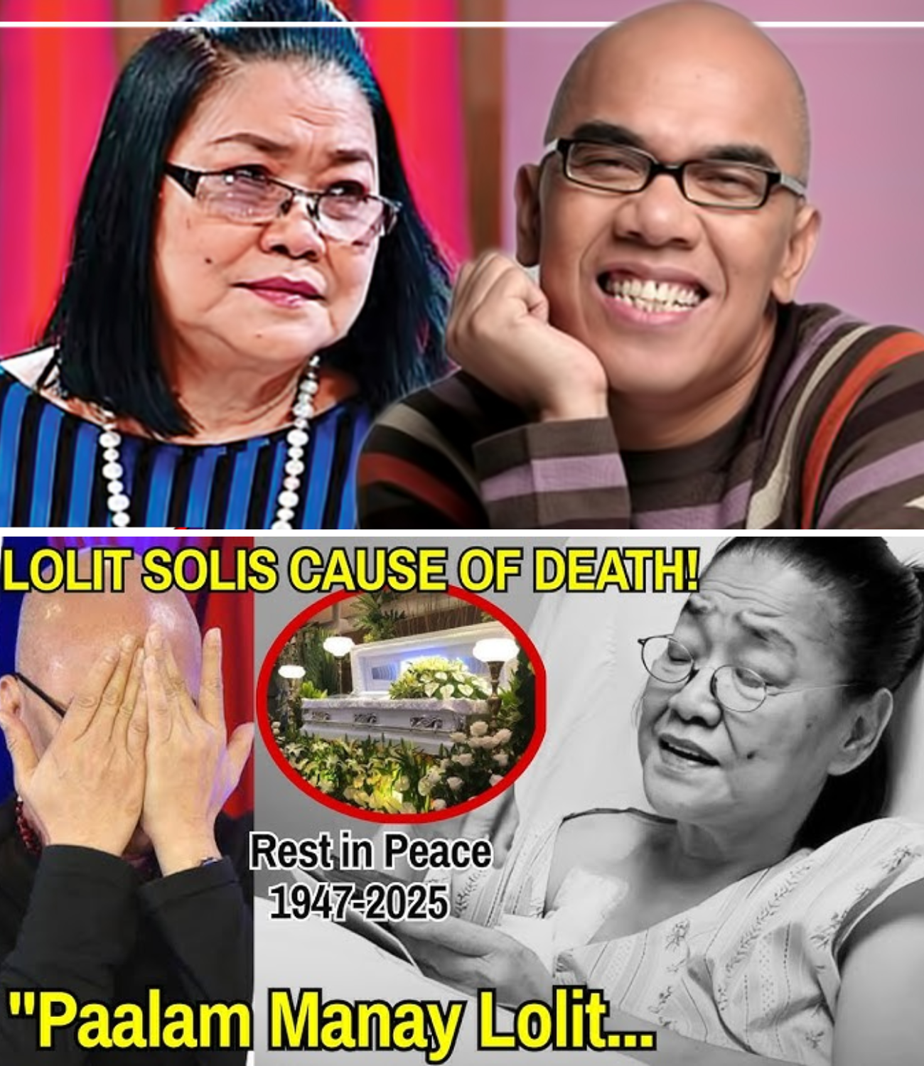 BREAKING: LOLIT SOLIS DIES AT 78 — CAUSE OF DEATH REVEALED, BOY ABUNDA BREAKS DOWN ON LIVE TV ...