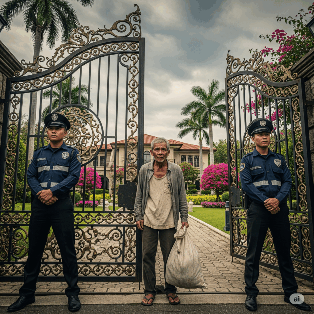 The man dressed as a construction worker arrived at the gate of the ...