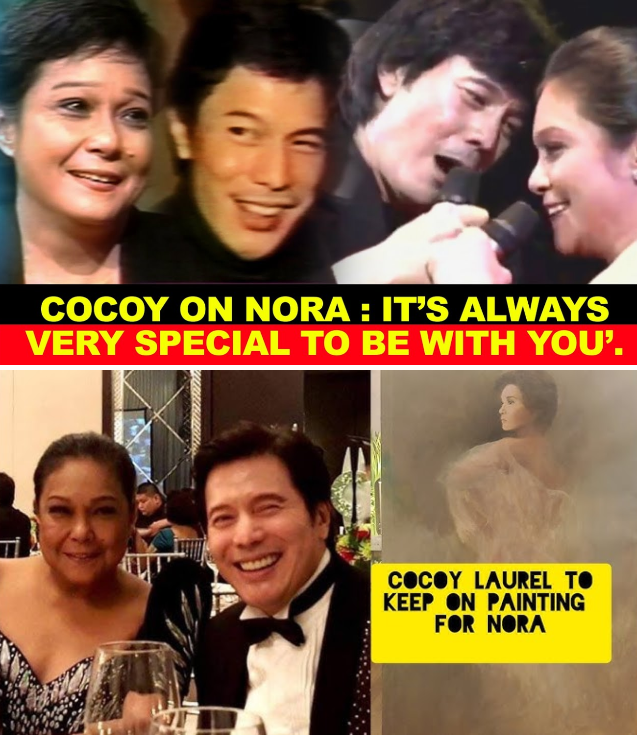 POWERFUL REVELATION! Cocoy’s heartfelt message to Nora sent shockwaves ...