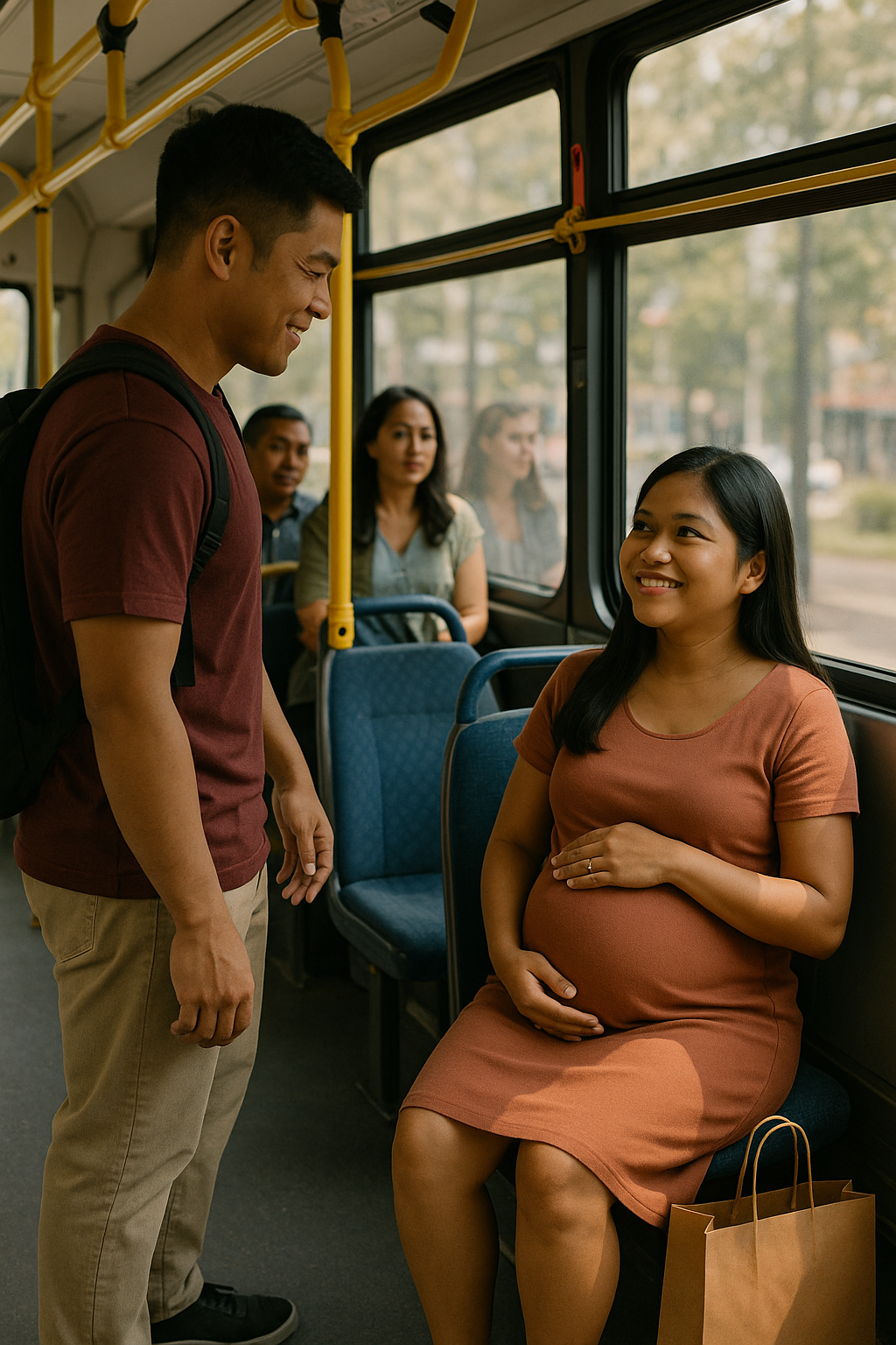 Ang sirang binata na nagbigay ng kanyang upuan sa bus sa isang buntis ...
