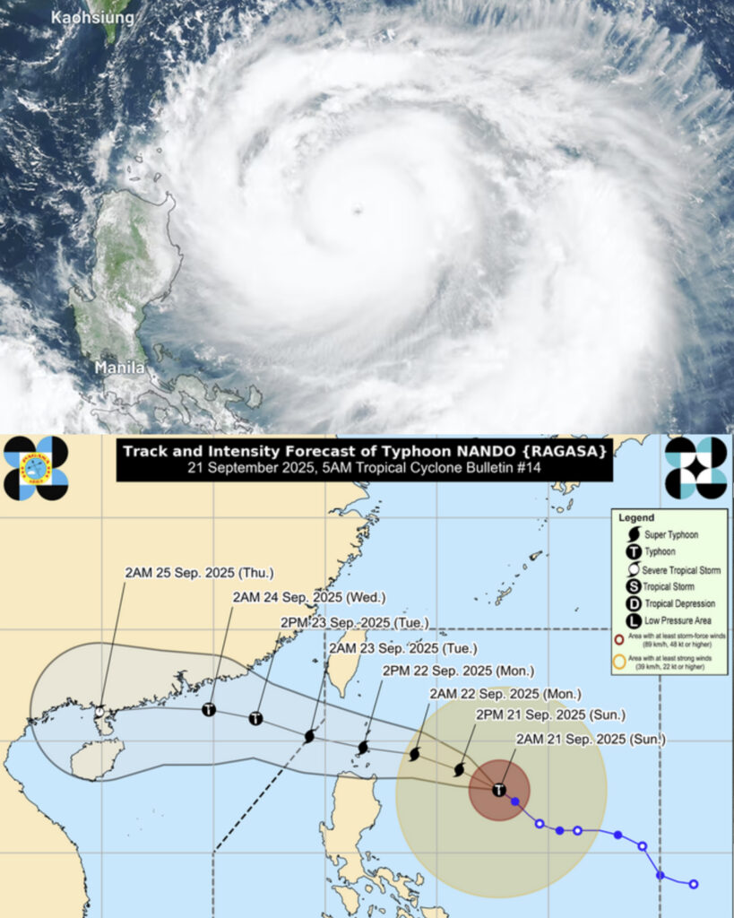 Ang close-up ng mata ng super typhoon Ragasa, Philippines ay naglabas ...
