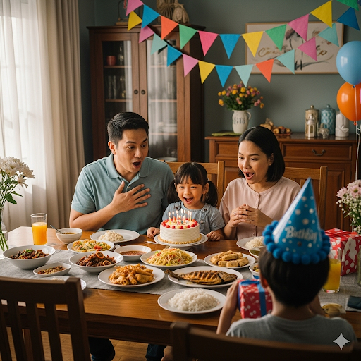 Sa isang birthday party, kamukhang-kamukha ng panganay na babae ang ...