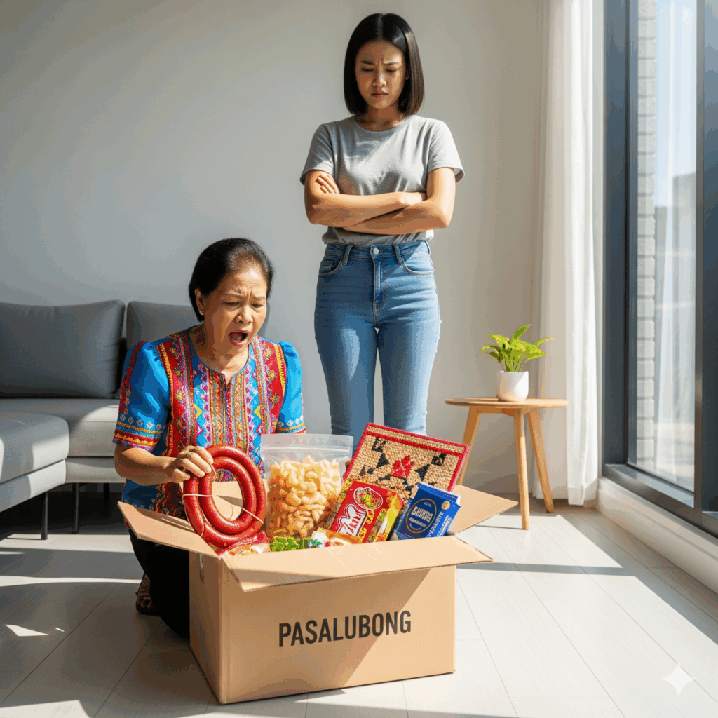 Ang biyenan sa kanayunan ay nagpadala ng isang kahon ng bawang ...