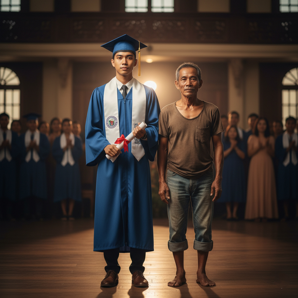 DUMATING SI TATAY SA GRADUATION KONG NAKAYAPAK LANG. DOON AY PINAGTAWAN ...