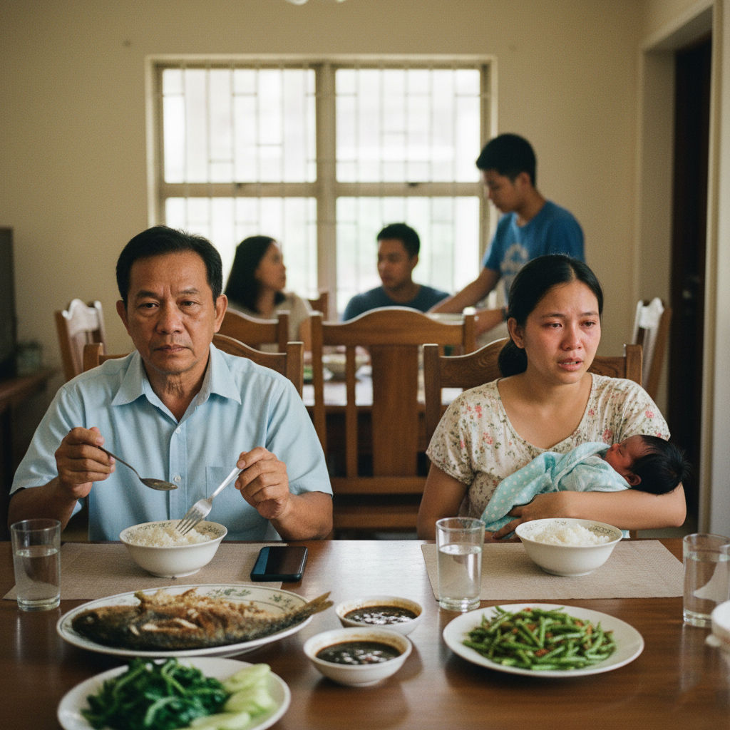 Natapos magluto si misis at abala sa pagpapakain sa dalawang anak ...