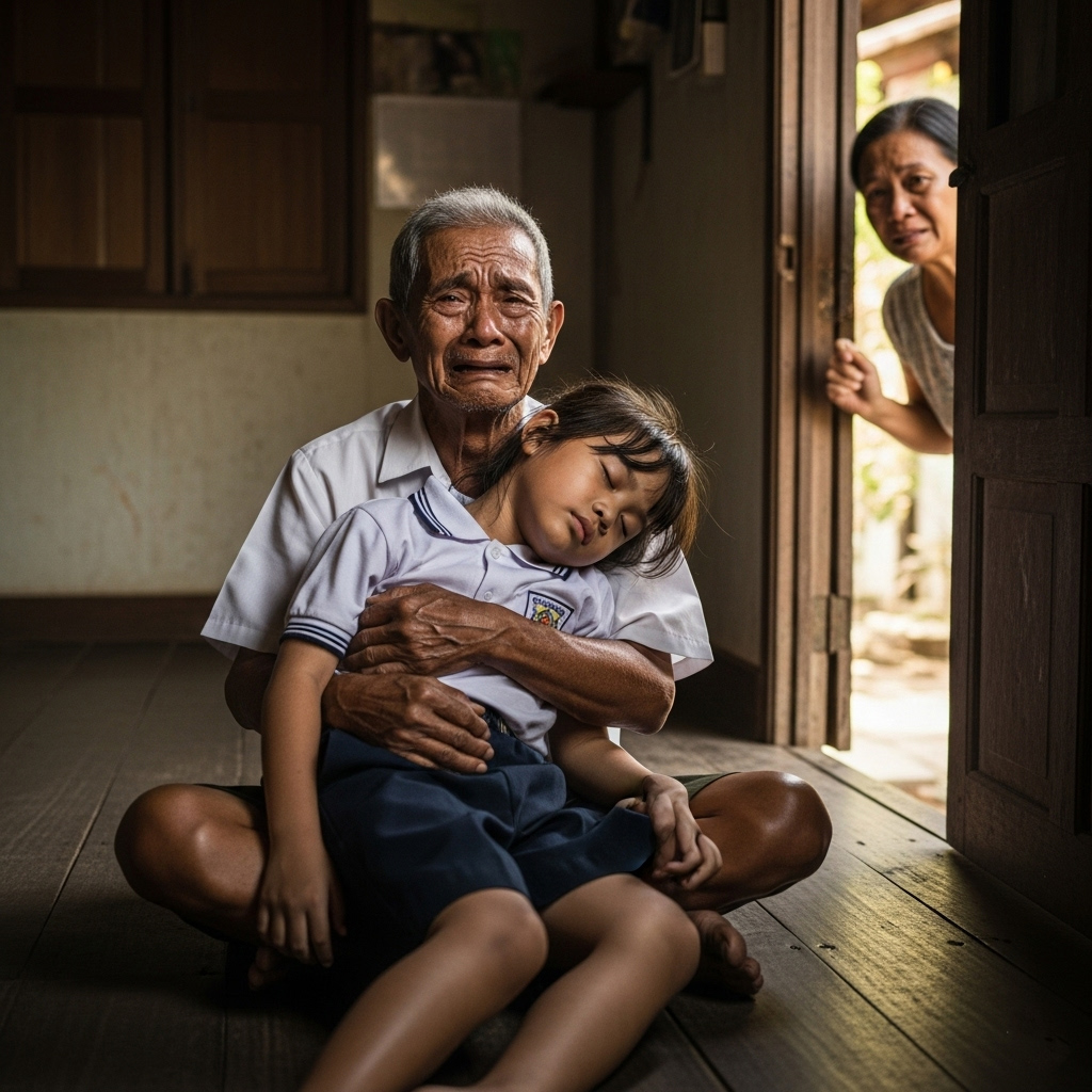 Inaalagaan ni lolo ang kanyang 10 taong gulang na apo araw-araw. Isang ...