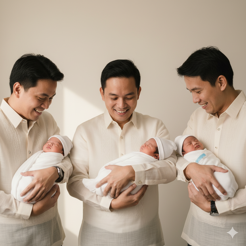 Tatlo kaming naging ama sa isang araw — ngunit isang text lang ang ...