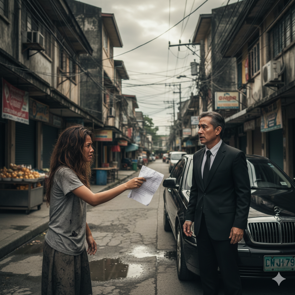 Isang munti at gusot na papel ang pilit na isinilid ng batang ...