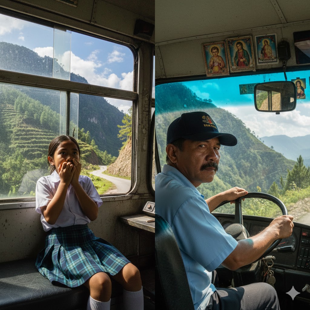 Nakikita ng isang drayber ng school bus ang isang batang babae na ...