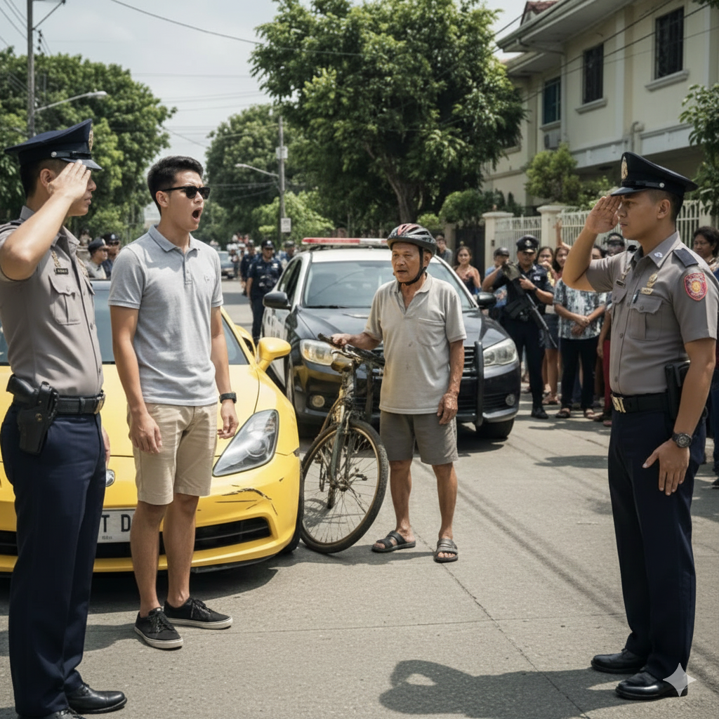 SINAPAK AT MINURA NG LALAKING NAKA-SPORTS CAR ANG MATANDANG NAKA-BIKE ...