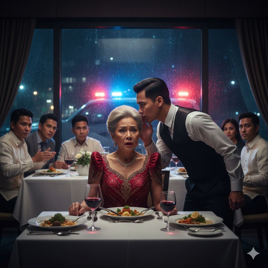 Ako ay nagkakaroon ng hapunan sa isang upscale restaurant kasama ang ...